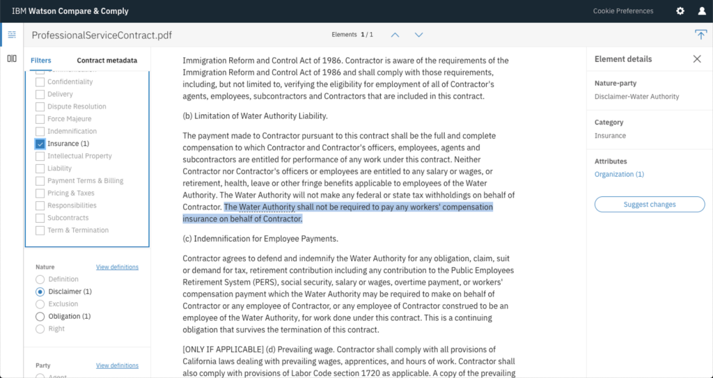 How to Analyse and Compare Contracts using Watson Compare and Comply ...